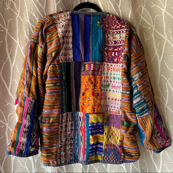 Vintage | Jackets & Coats | Rare Vintage Patchwork Guatemala Floral ...